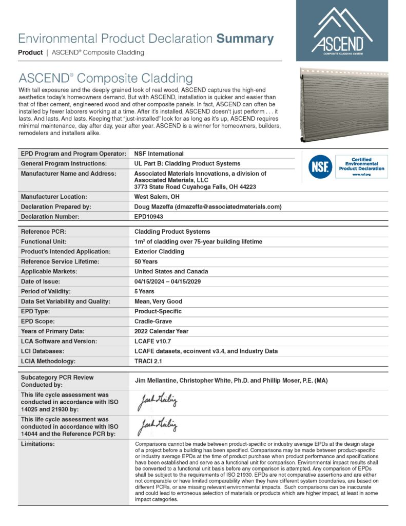 Pro Resources - Ascend Composite Cladding